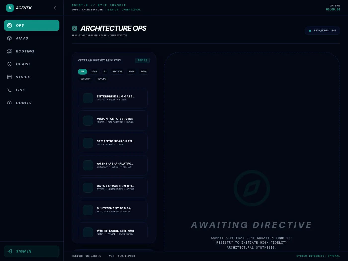 Agent K Architect