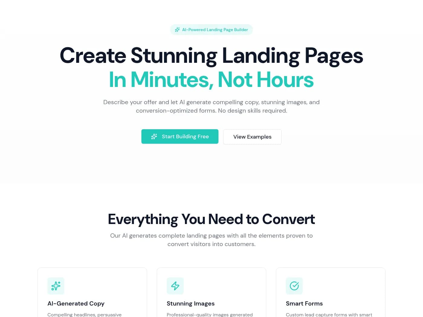 AI Landing Page Genie