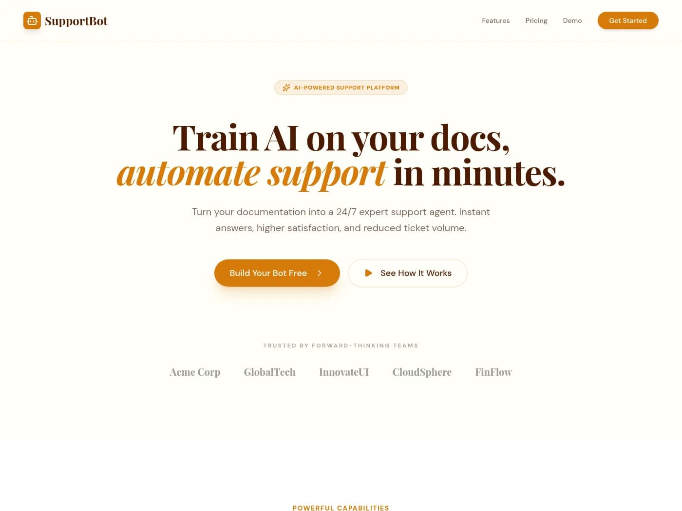 SupportBot Platform