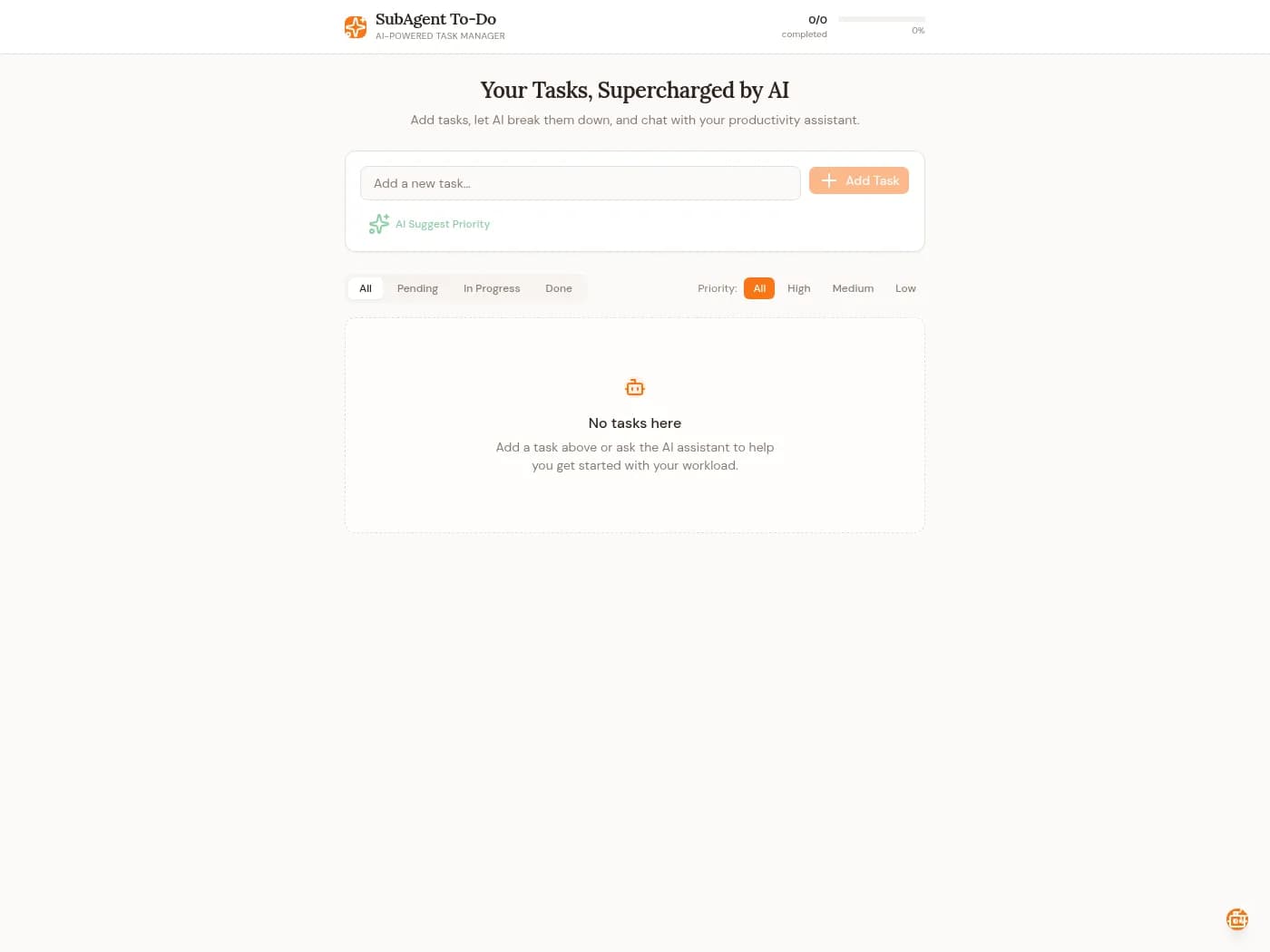 SubAgent To-Do AI