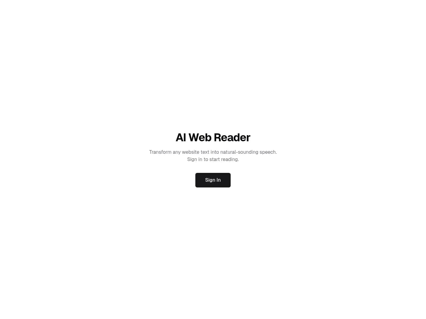 AI Web Reader