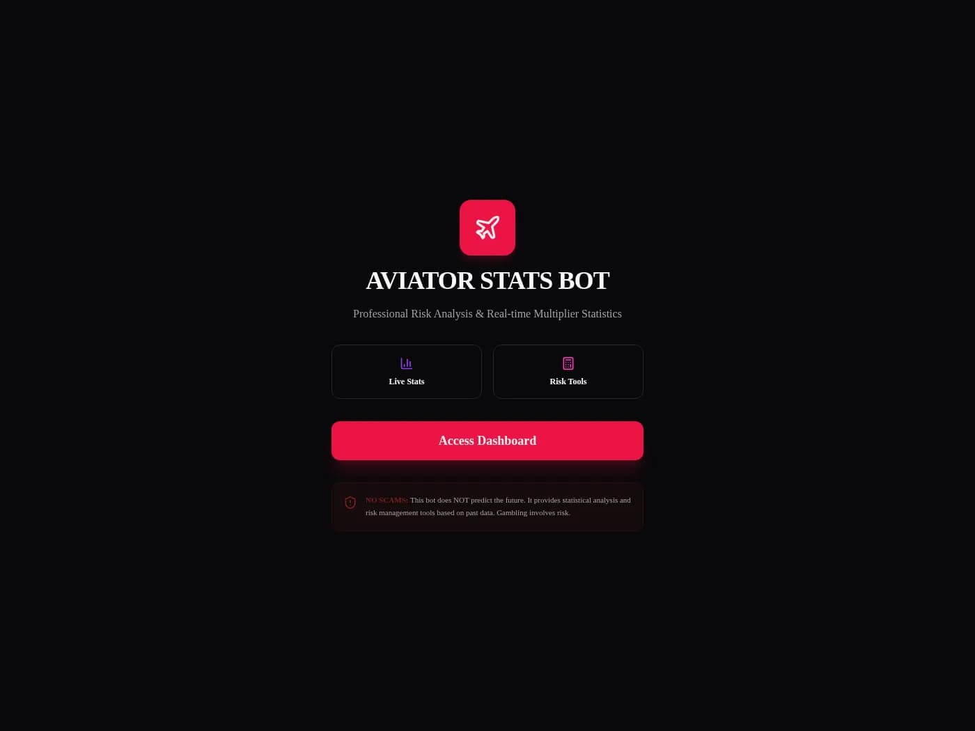 Aviator Stats & Risk Bot