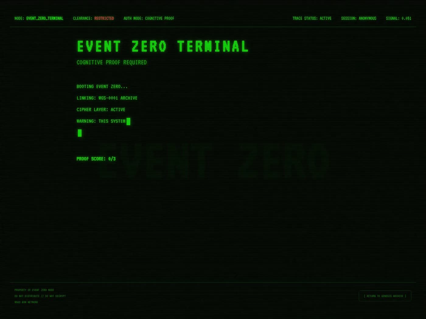 Event Zero Terminal