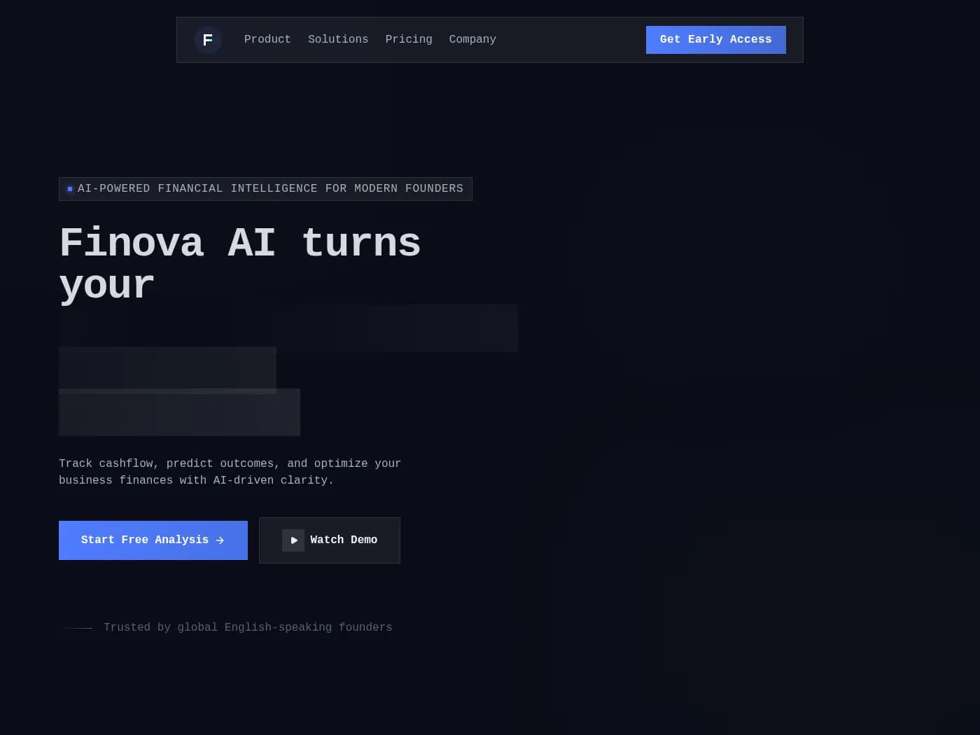 Finova AI Landing Hero
