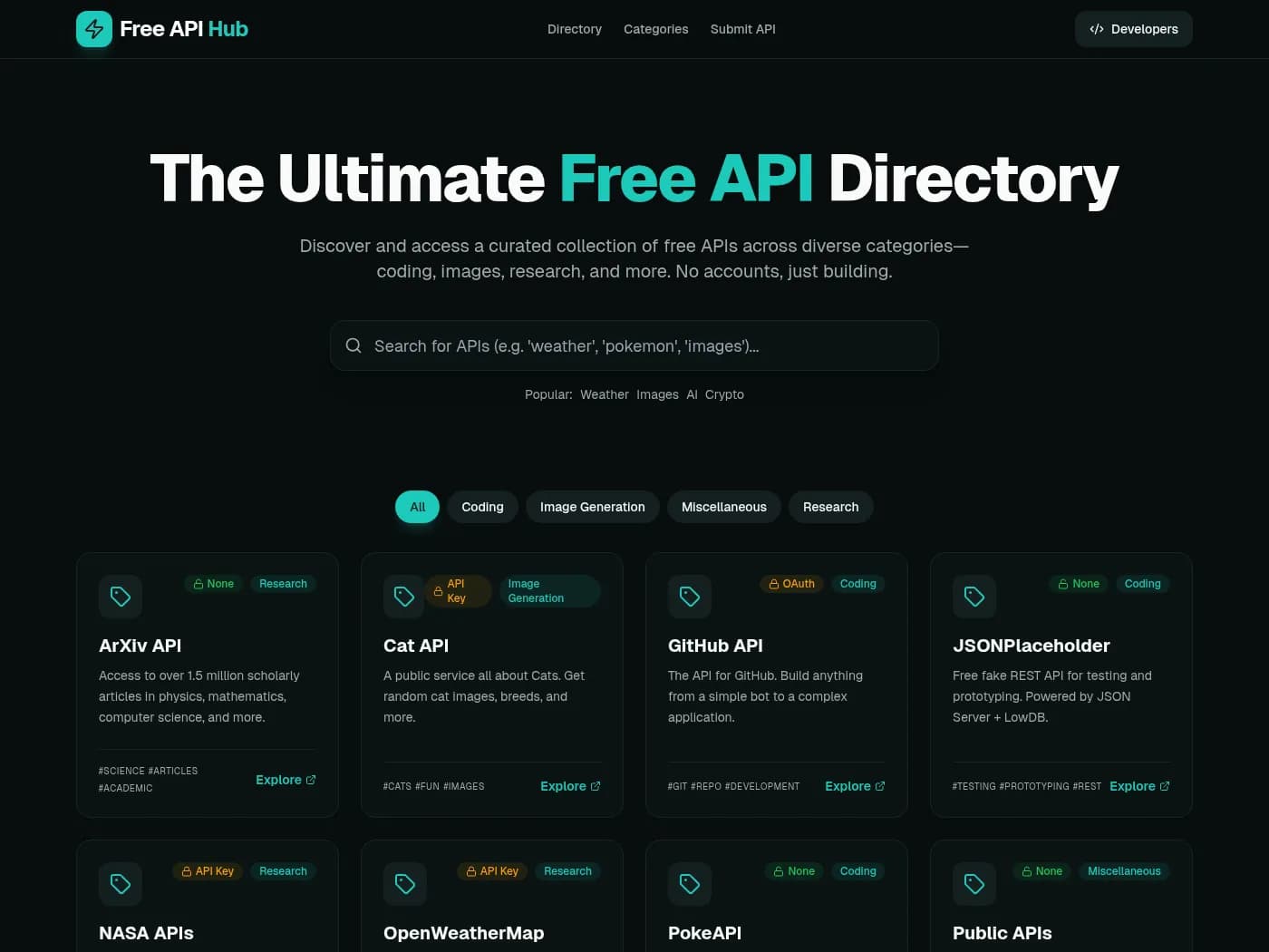Free API Hub