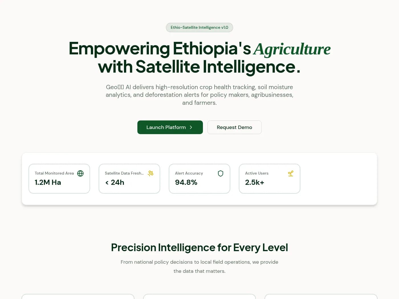 Geoማሳ AI Platform