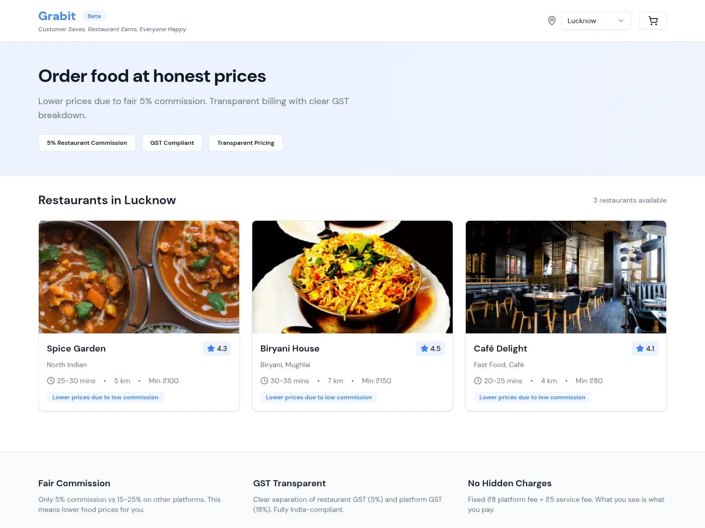 Grabit Food Platform MVP
