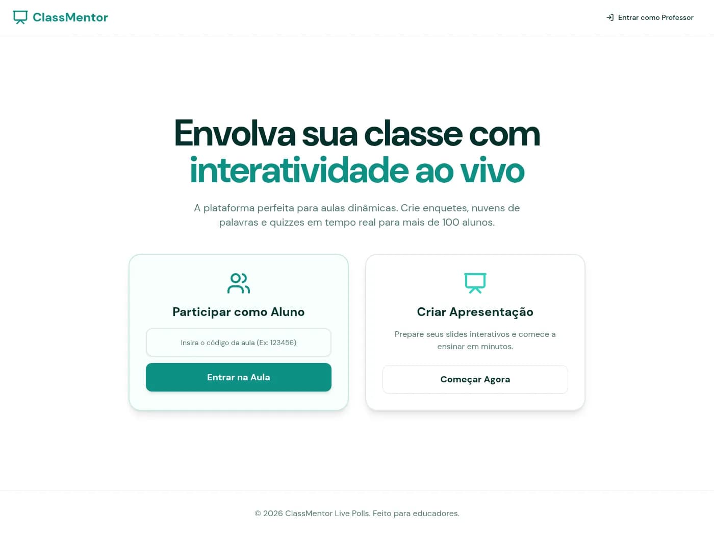 ClassMentor Live Polls
