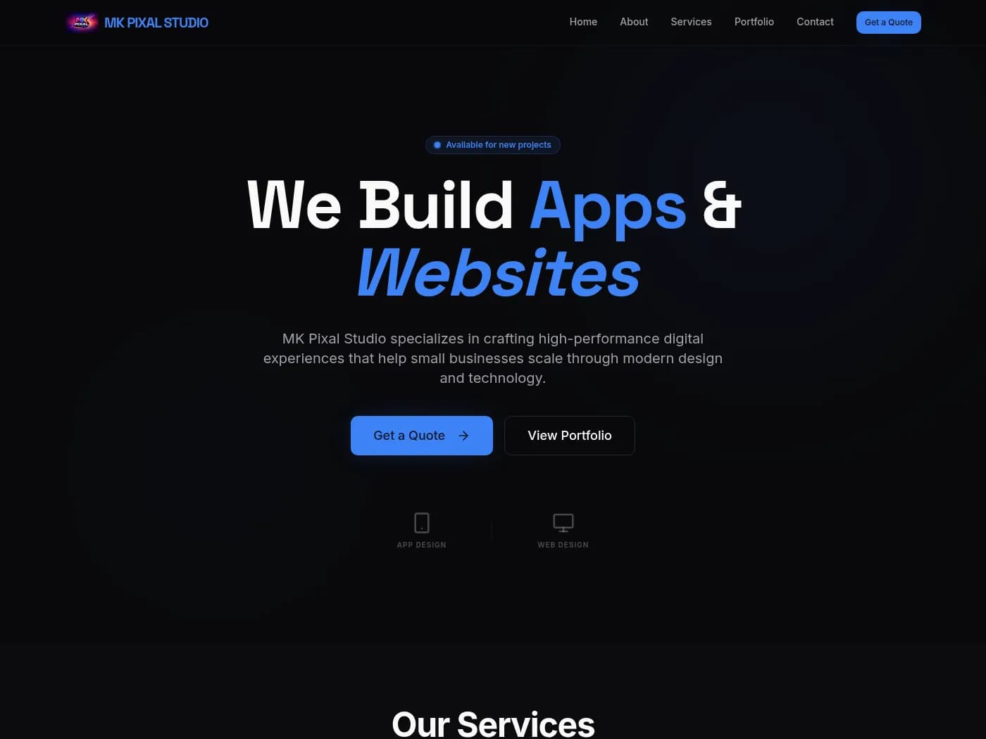 MK Pixal Studio Site