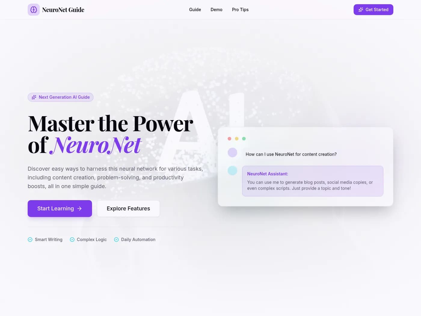 NeuroNet Guide