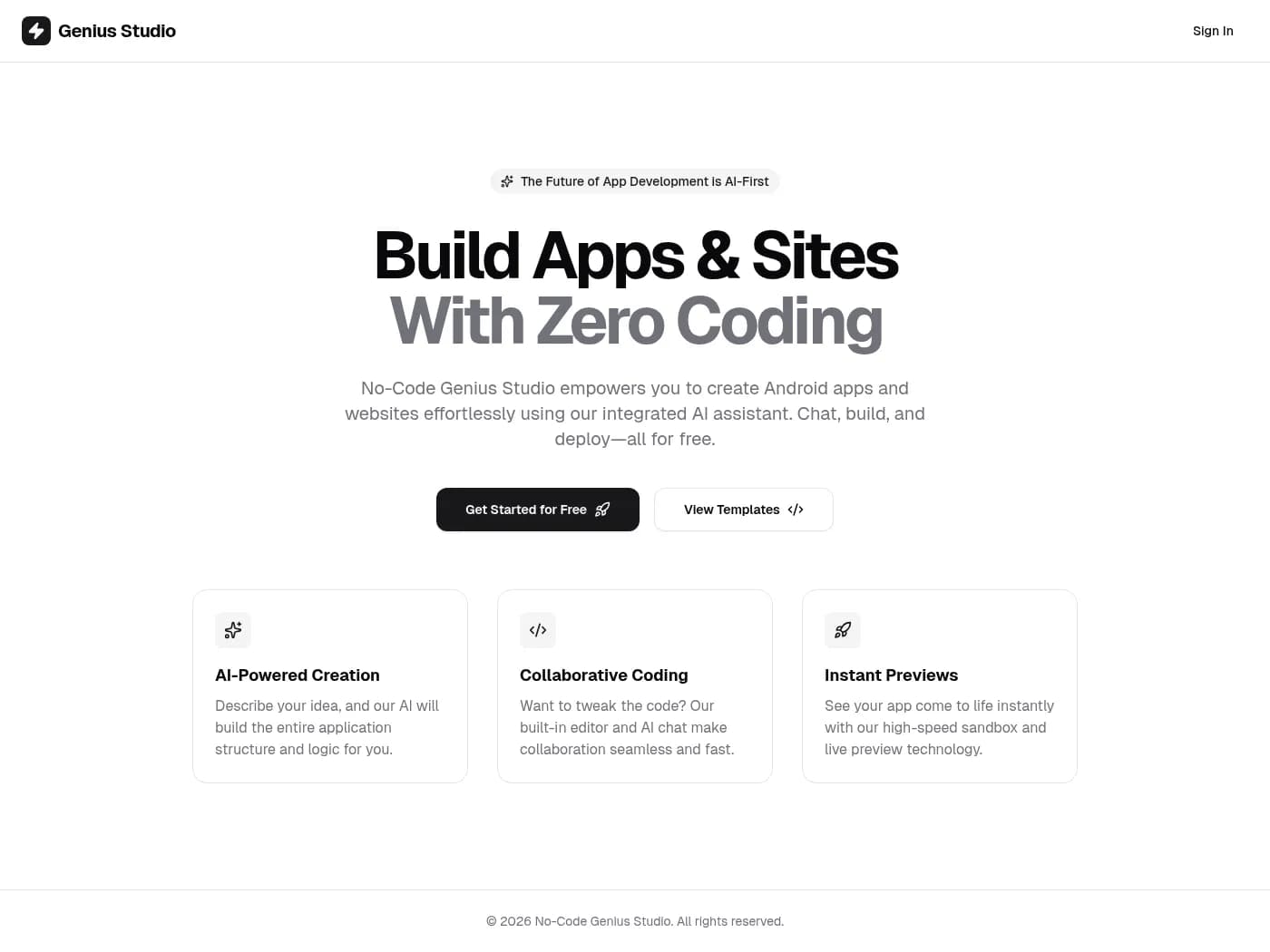 No-Code Genius Studio