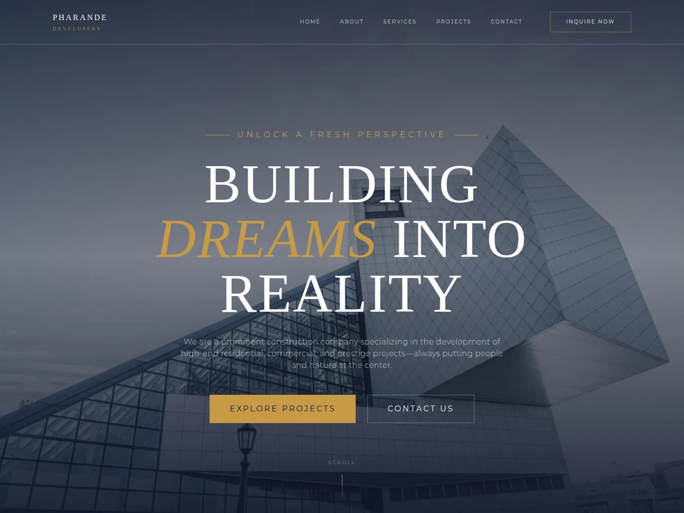 Pharande Developers Website