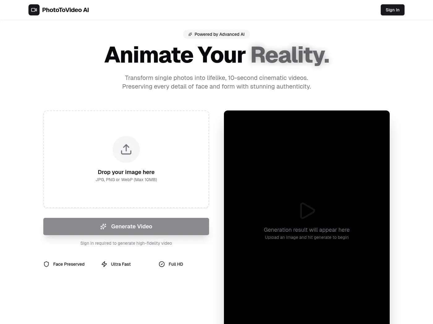 PhotoToVideo AI