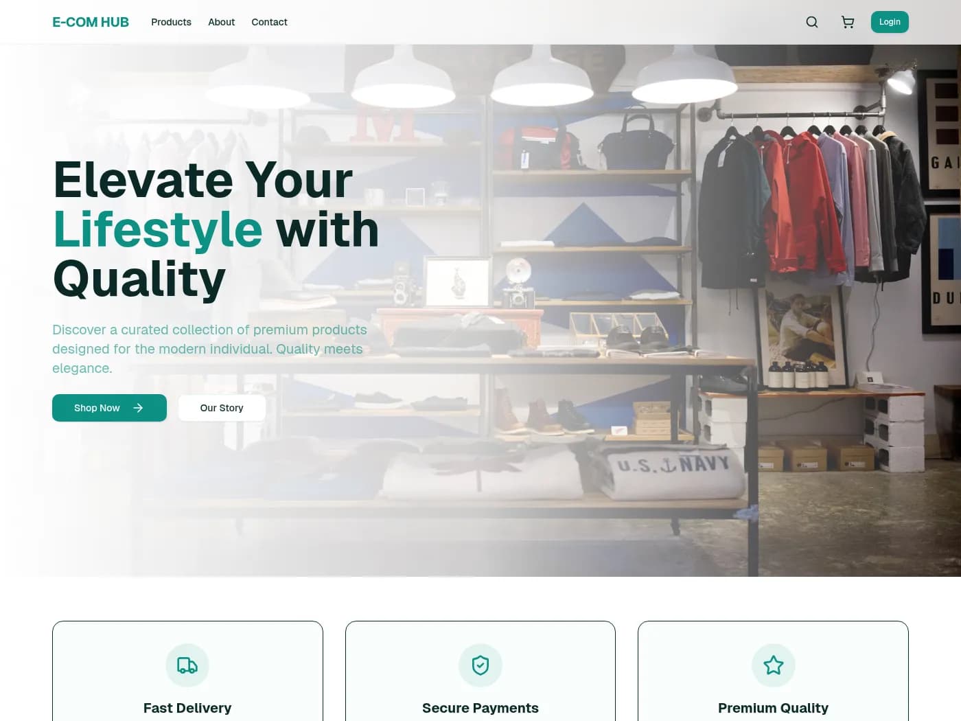 React E-Commerce Hub