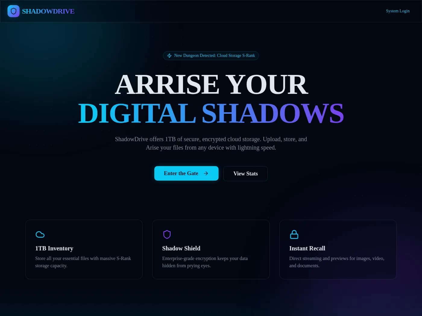 ShadowDrive Cloud Storage