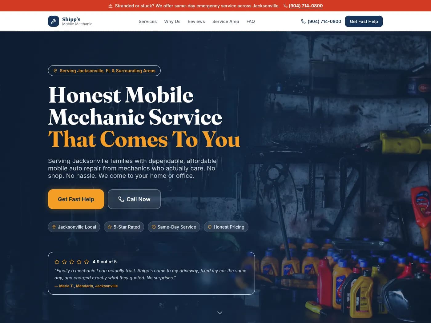 Shipp’s Mobile Mechanic Site