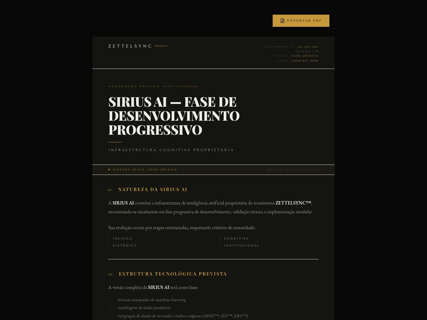 SIRIUS AI Technical Memo