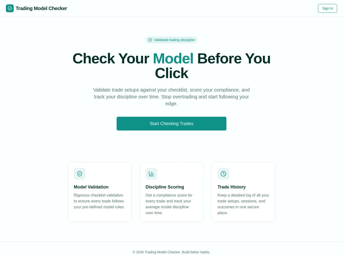 Trading Model Checker