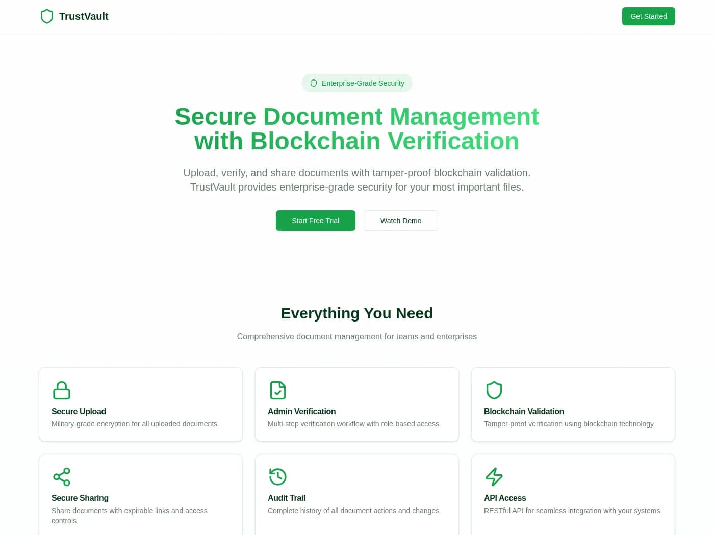 TrustVault SaaS Platform