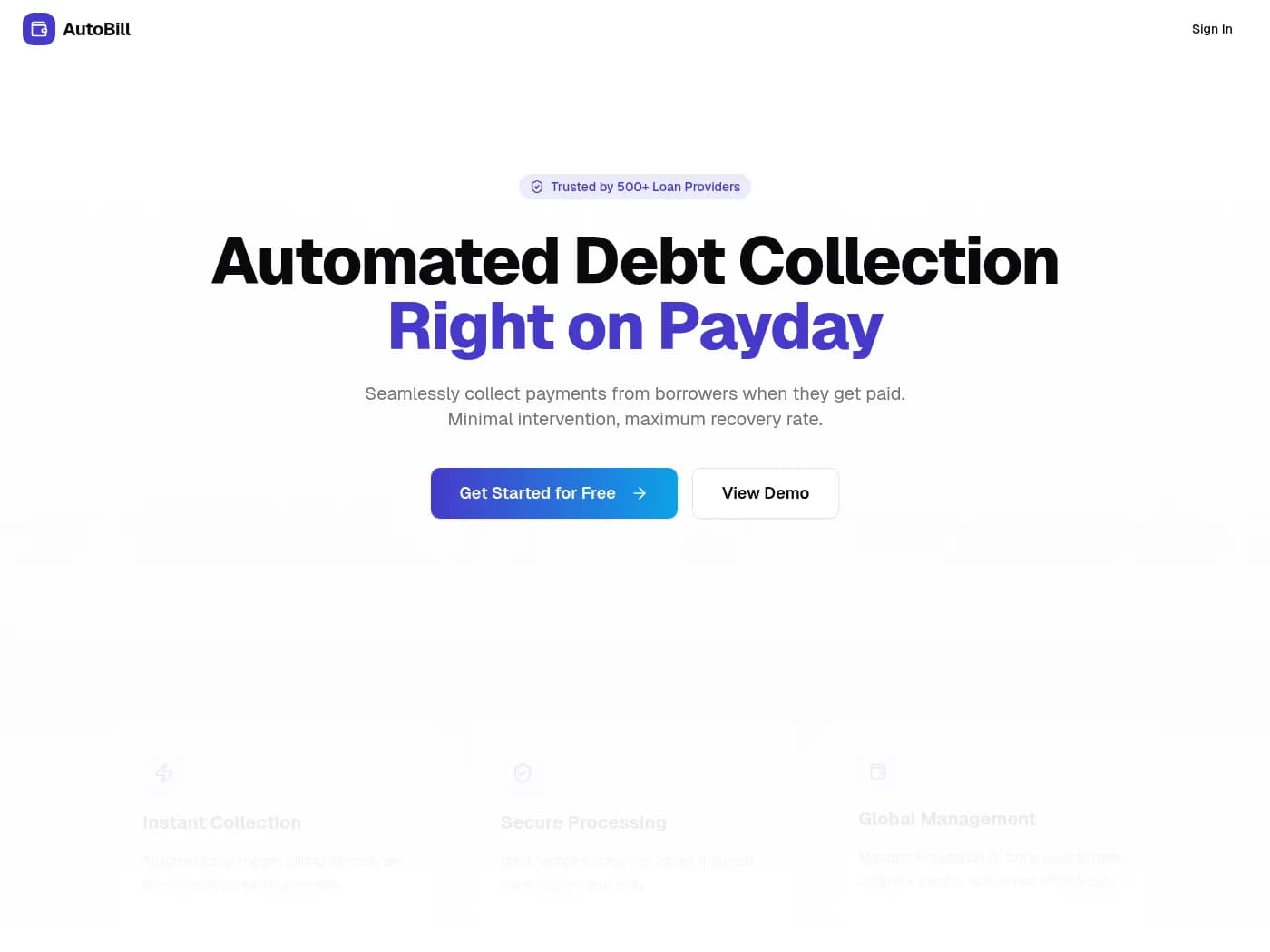Auto Bill Collector