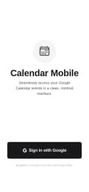 Calendar Sign-In Mobile