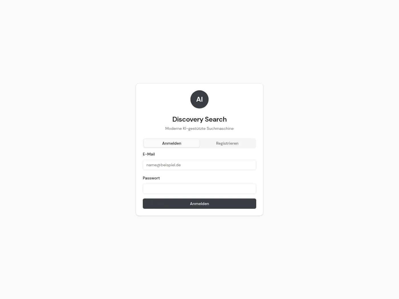 AI Discovery Search – Moderne, minimalistische Suchmaschine mit KI-Unterstützung und Admin-Panel