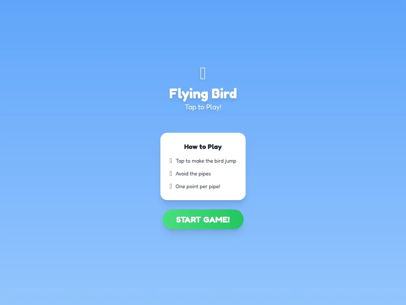 Flying Bird Kids Game