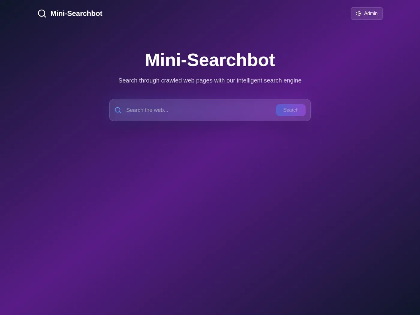 Mini-Searchbot Webanwendung mit Flask und modernem UI