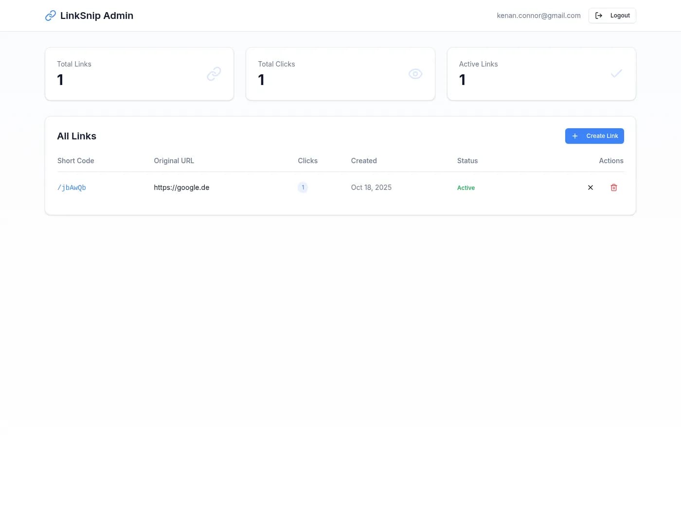 Modernes URL-Shortener-Webtool mit Admin-Panel wie bit.ly