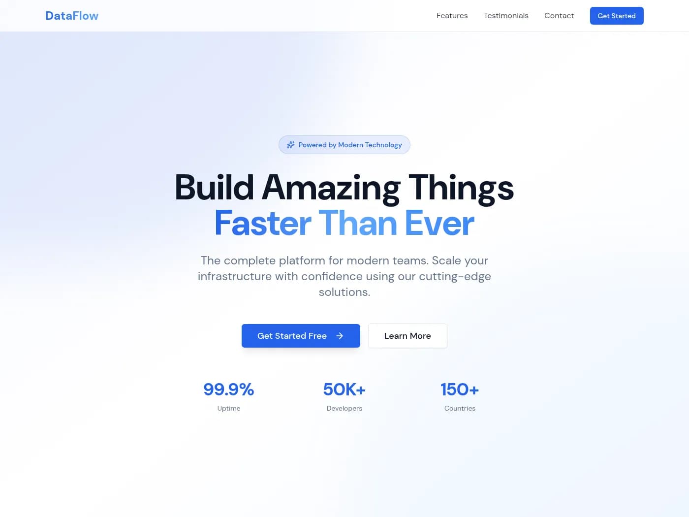 NextJS SaaS Landing Page with Prisma & MySQL
