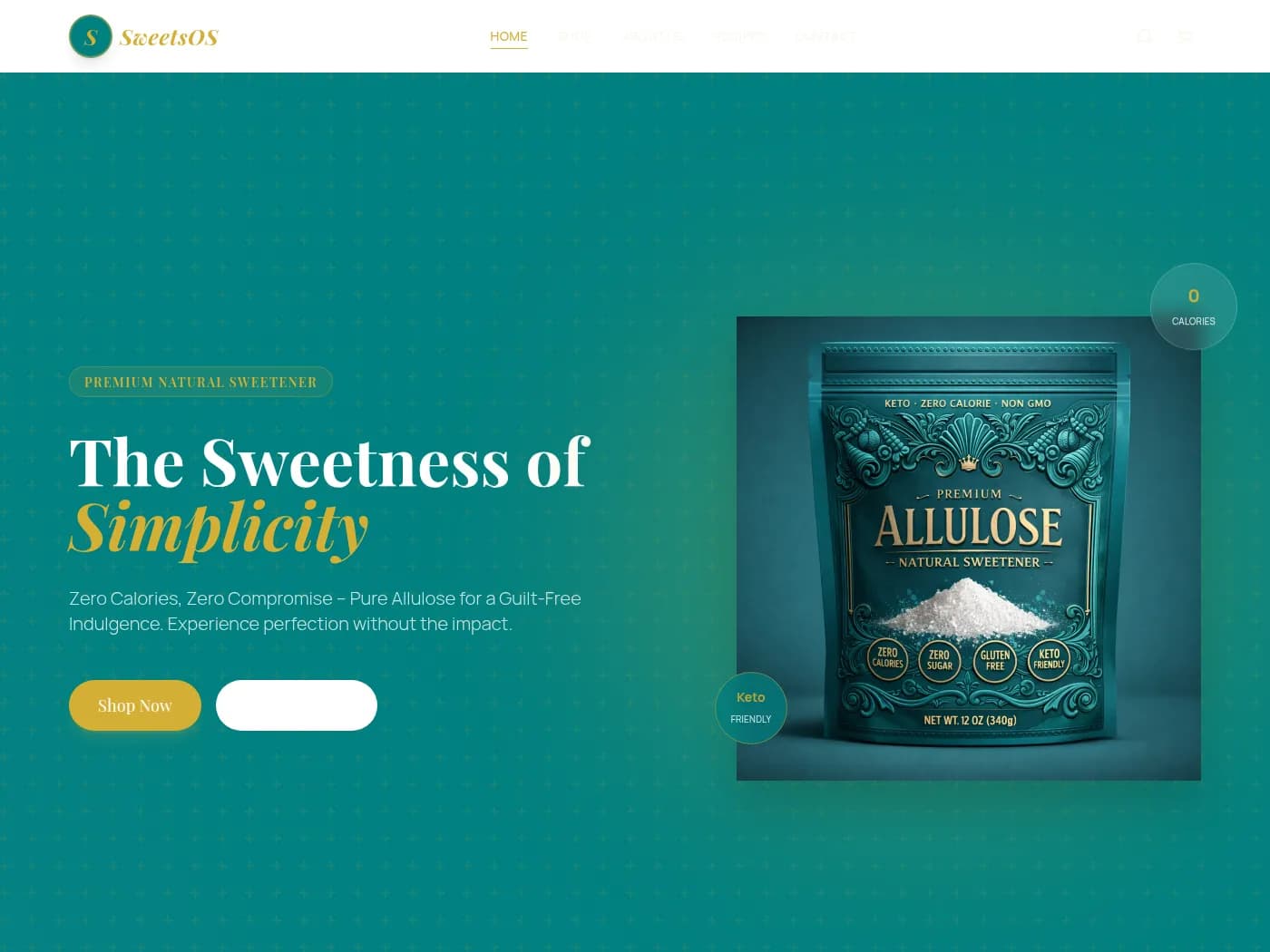 SweetsOS Luxe E-Commerce Site