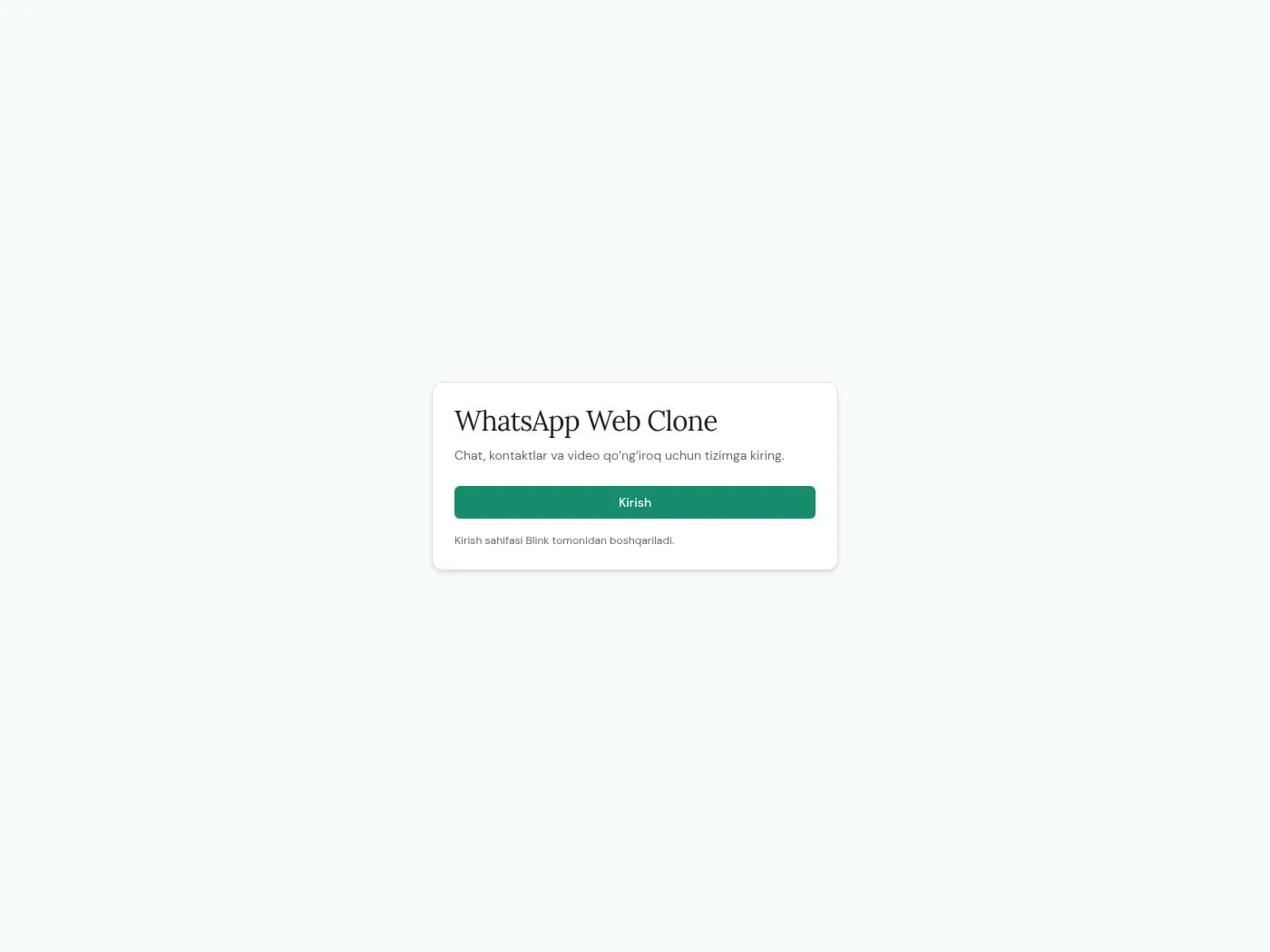 Full WhatsApp Web Clone
